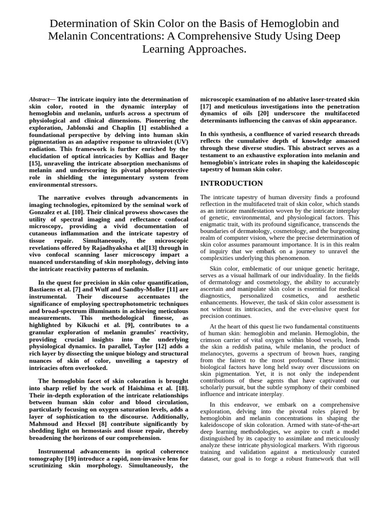 IEEE Paper Format Template | PDF | Deep Learning | Human Skin Color