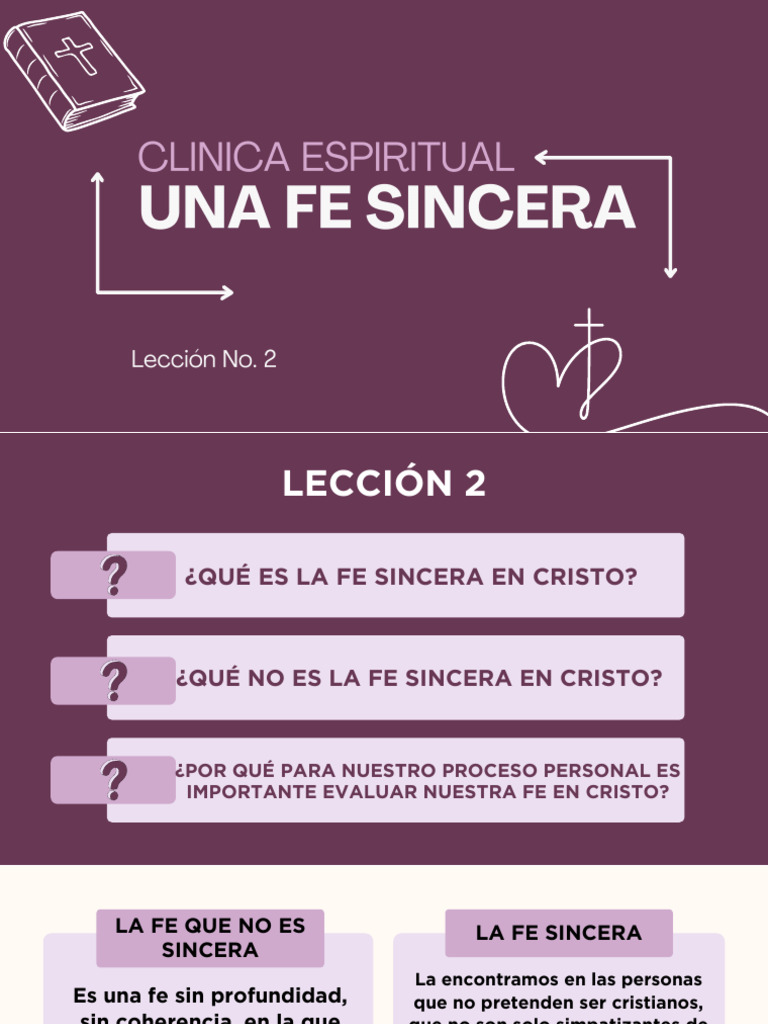 Fe Sincera en Cristo: Guía Práctica | PDF | Fe | Cristo (título)