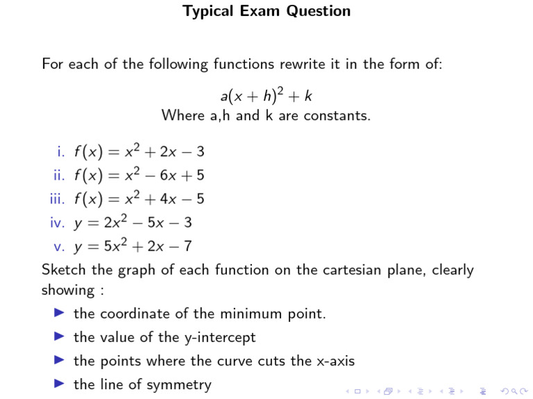 Sketching_Quadratic_Function -Final 5 U-shaped | PDF