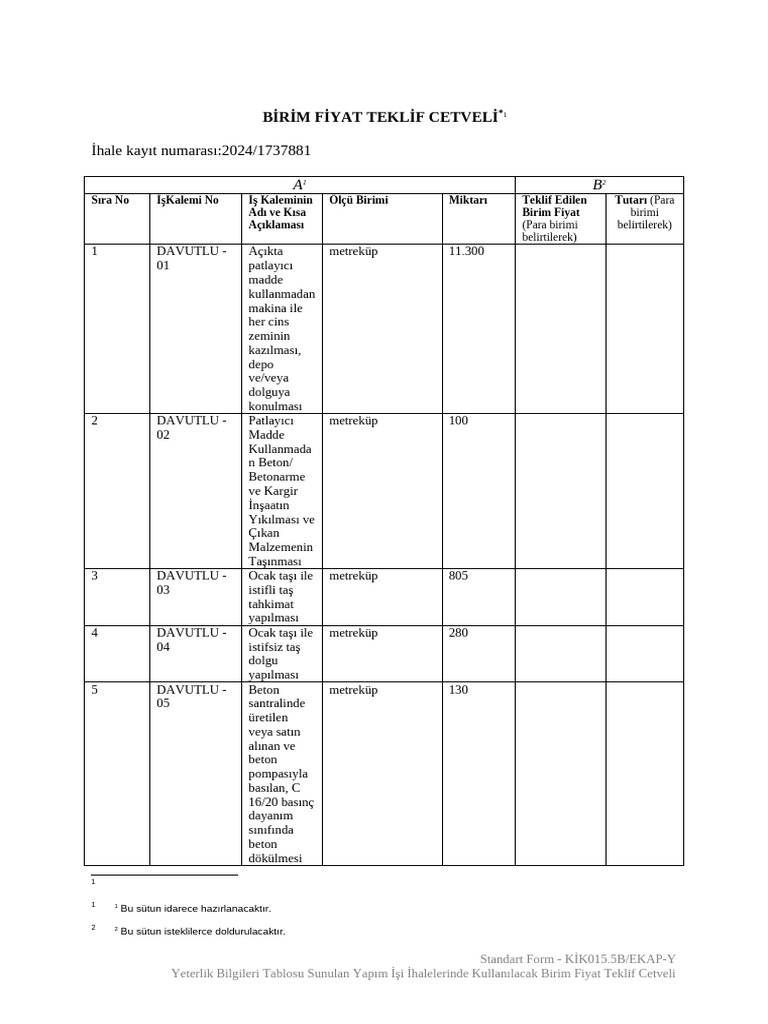 2024_1737881_Birim_Fiyat_Teklif_Cetveli_KIK0015_5B_EKAP_Y | PDF