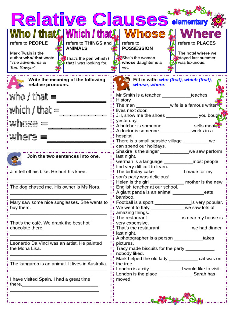 Relative Clauses- | PDF