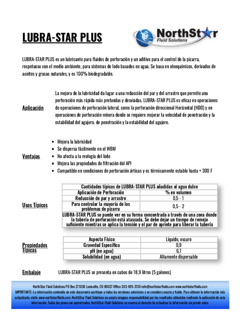 Lubricante Biodegradable para Perforación | PDF | Perforación | Agua