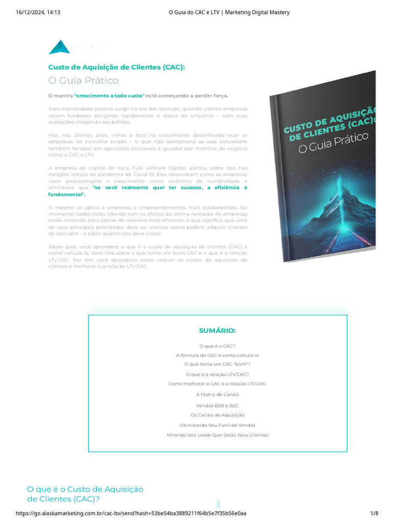 Guia Completo: Reduza o CAC e Melhore LTV | PDF | Marketing | Despesa