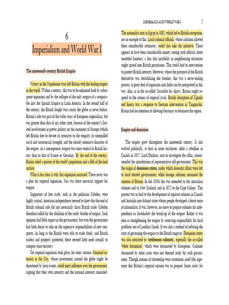 Tema 6 | PDF | British Empire | Imperialism