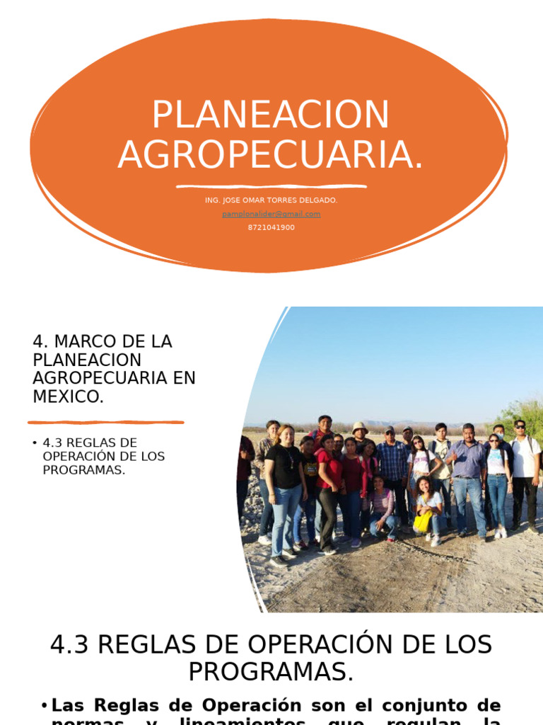 Planeacion Agropecuaria 4.3 Reglas de Operacion de Los Programas | PDF | Sustentabilidad ...