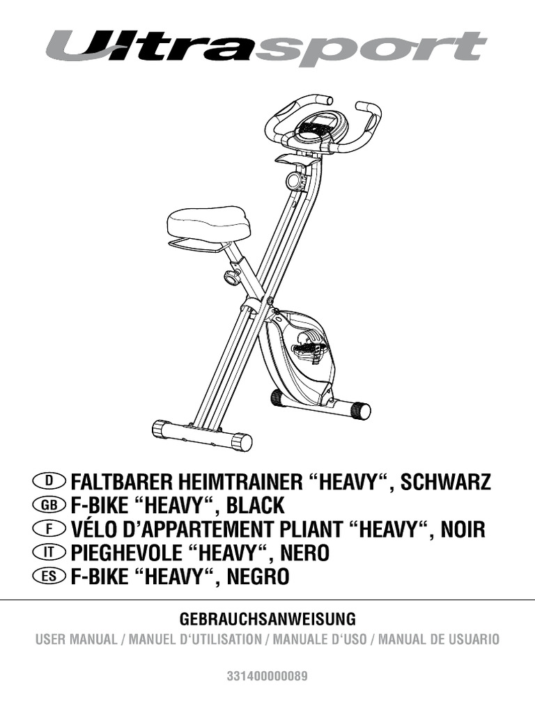 ULTRASPORT, 331400000089 F-Bike Heavy - ES Bicicleta Estática | PDF