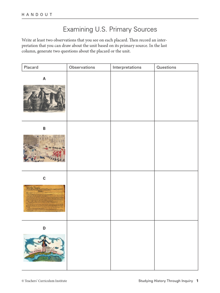 Investigating Primary Sources | PDF