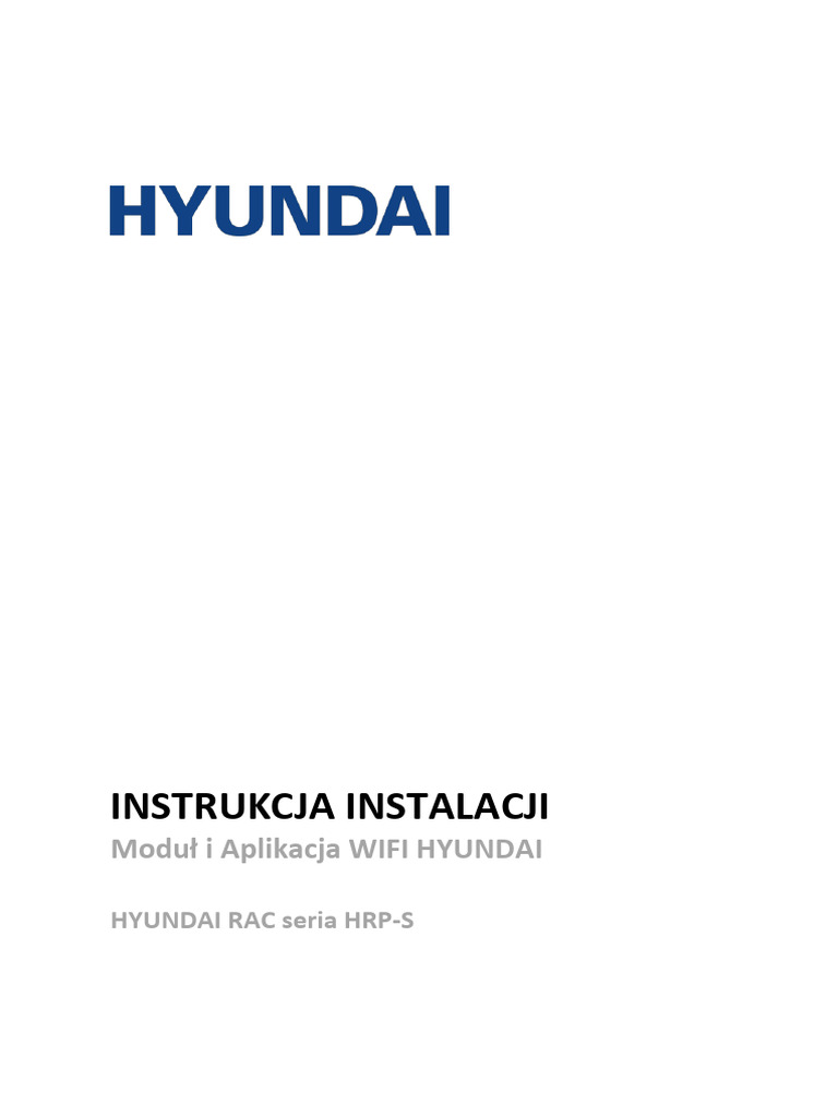 Instrukcja Modul Wifi Hyundai | PDF