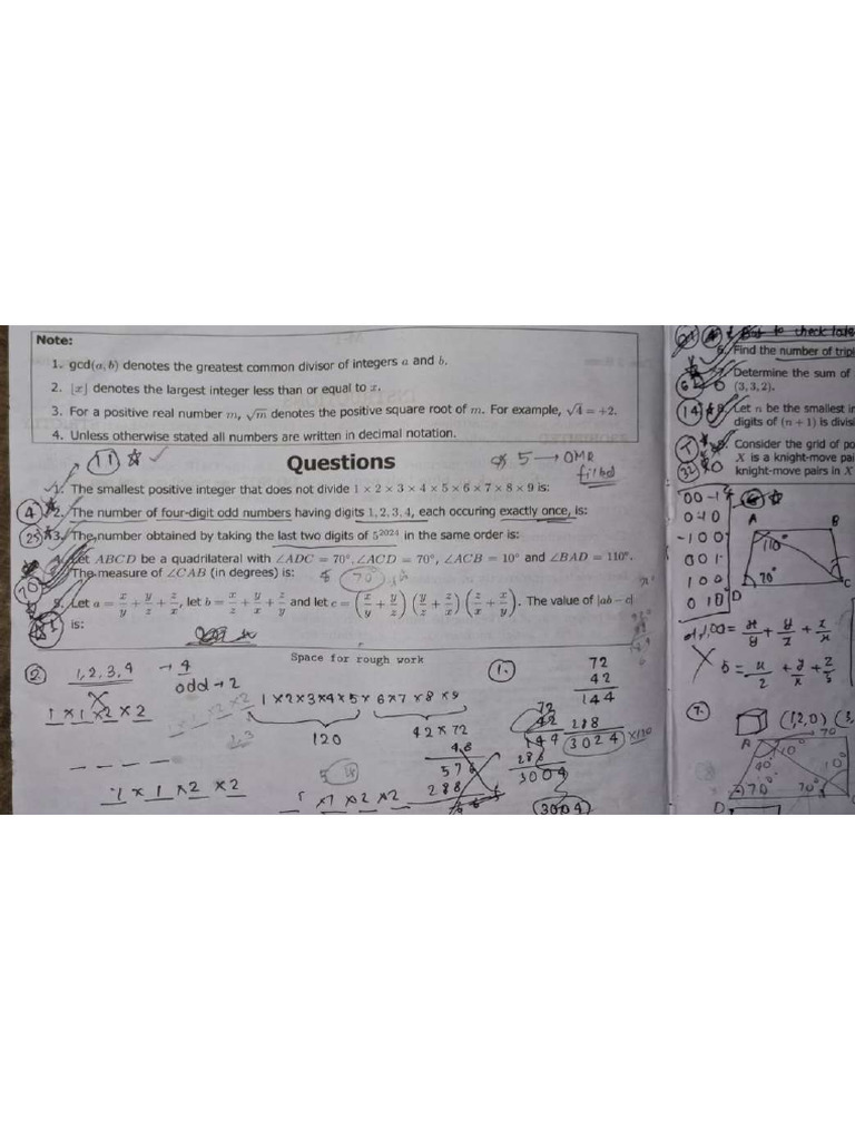 IOQM 2024 PAPER | PDF