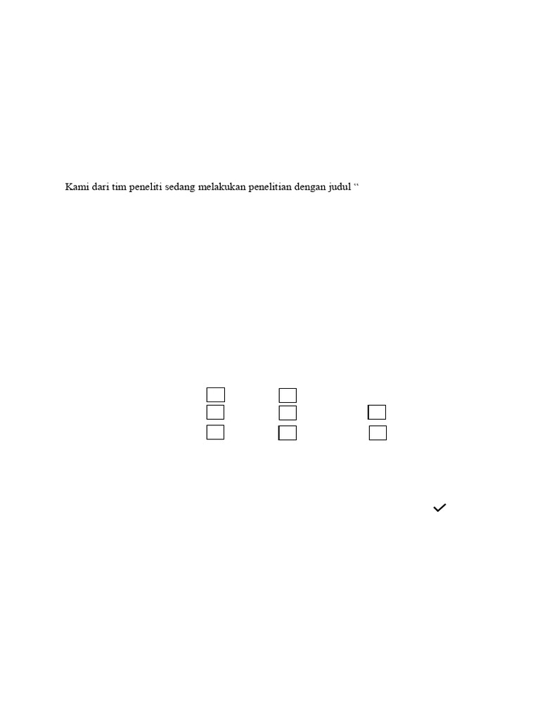 Kuesioner Penelitian Kel 2 Revisi.2 | PDF