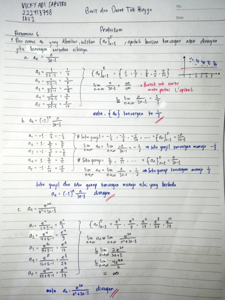 Penugasan P6 Kalkulus - Vicky Adi Saputro | PDF