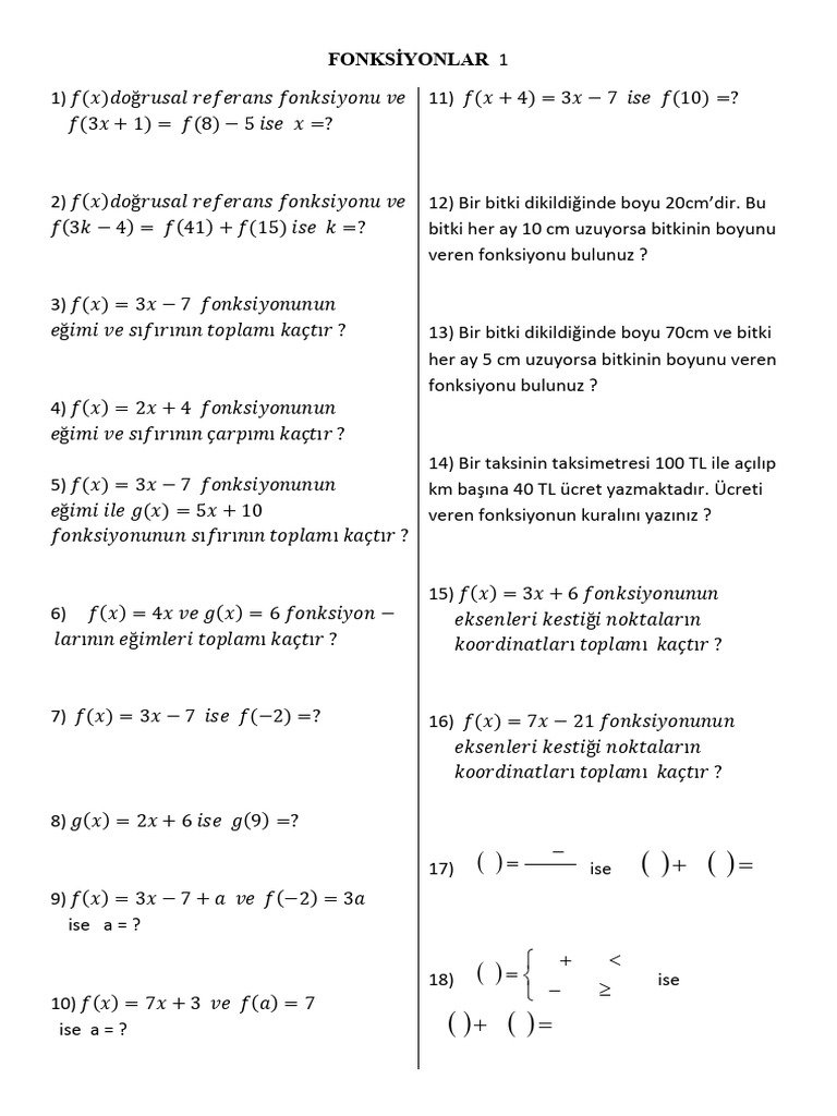9 Fonksiyonlar 1 | PDF
