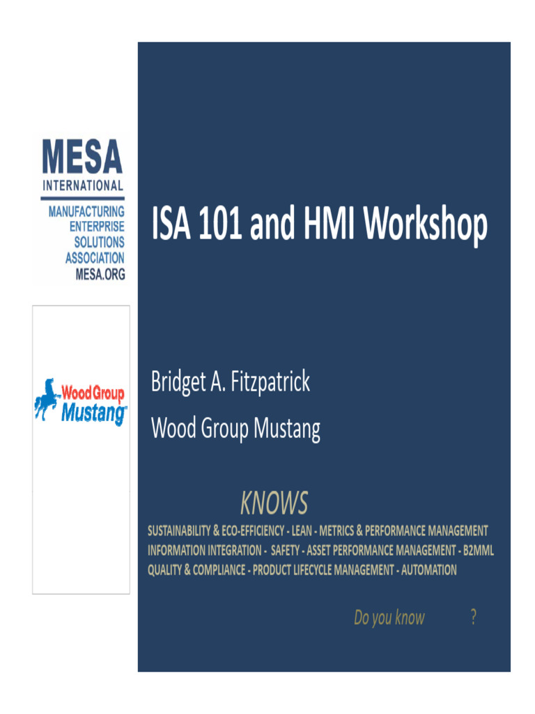 Mesatutorial Isa101 Hmiworkshop Pdf Software De La Aplicacion