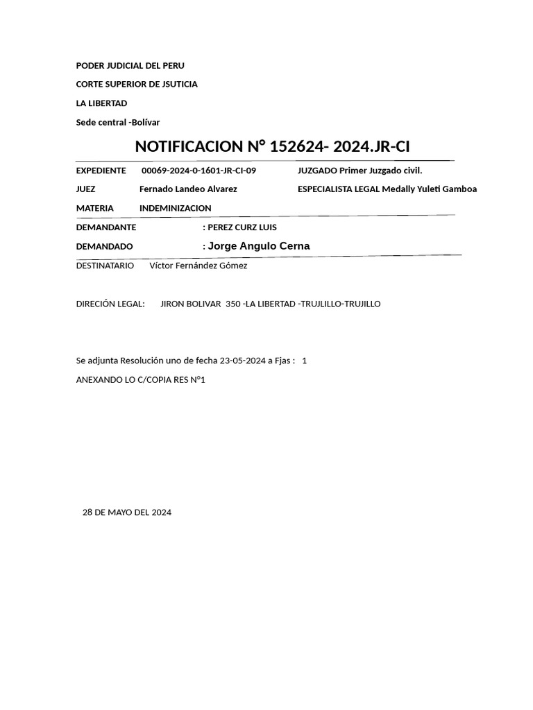 Notificacion Poder Judicial Del Peru | PDF Notificacion Poder Judicial Del Peru | PDF