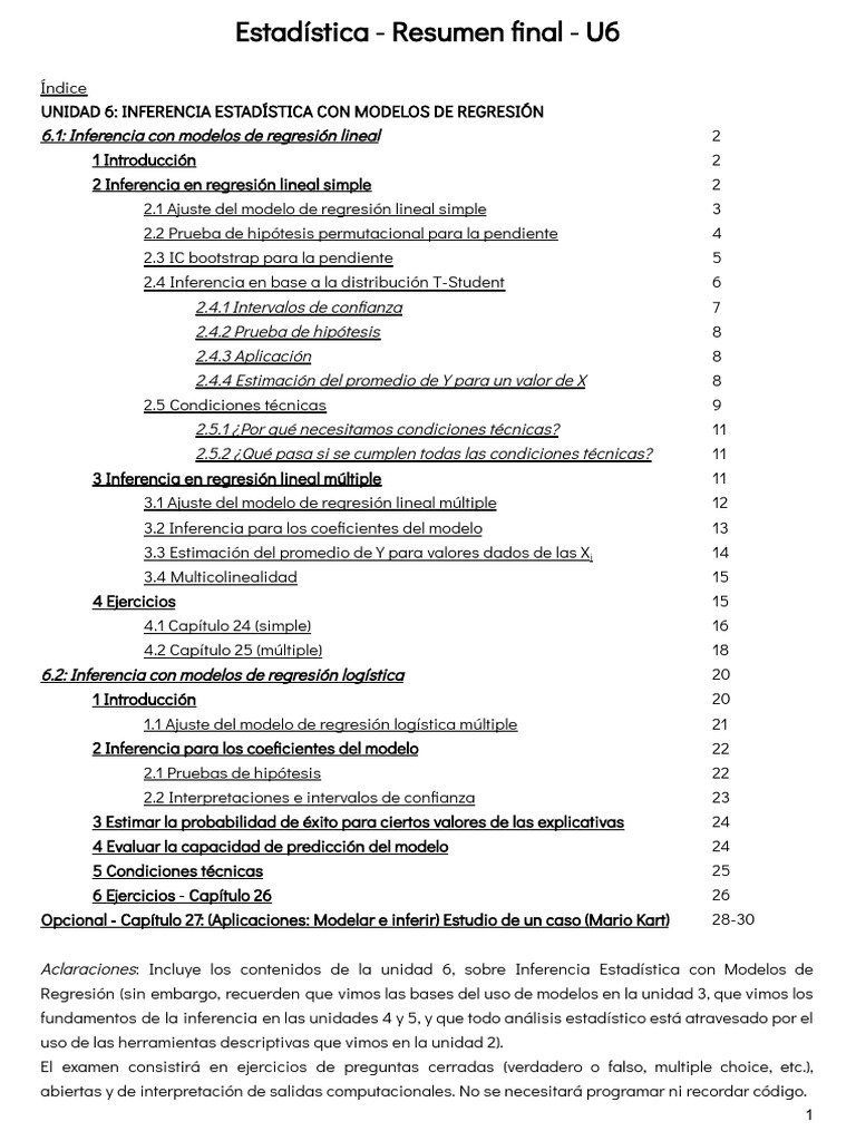 Inferencia Estadística en Regresión | PDF | Regresión lineal | Análisis de regresión