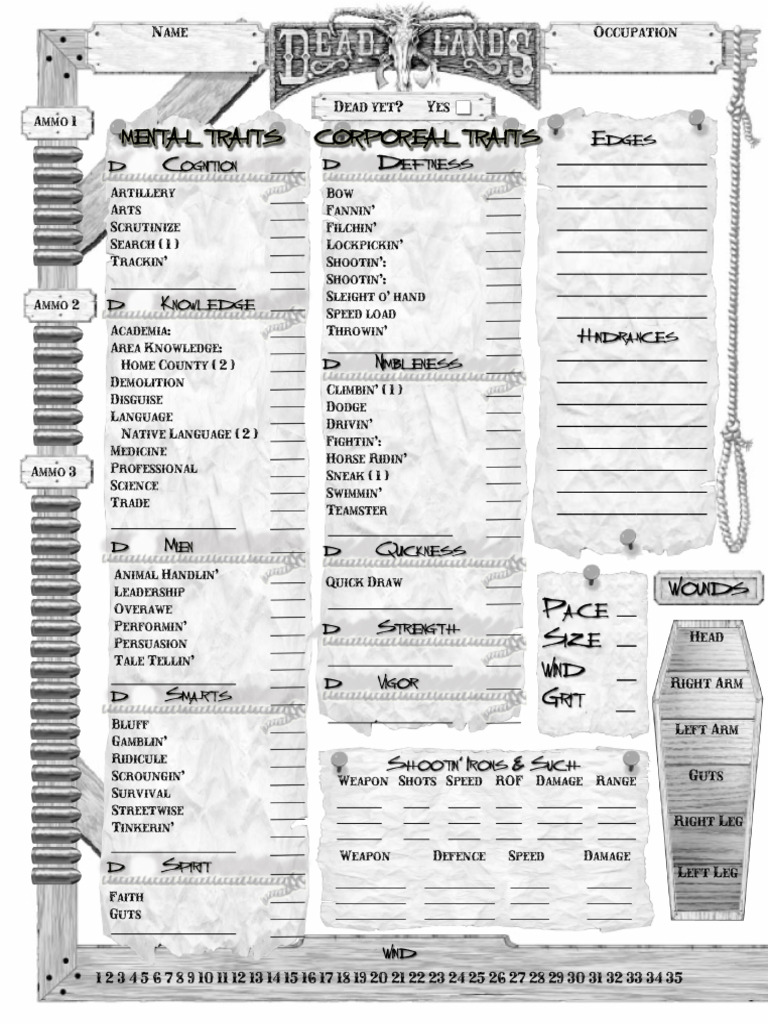 DL - Character Sheet (Revised) | PDF