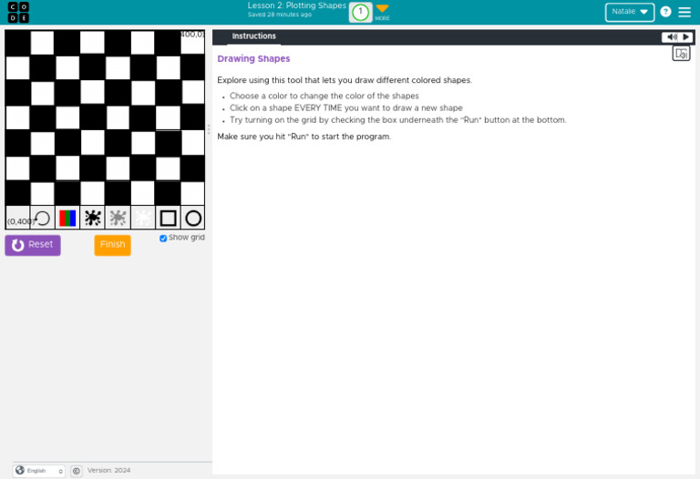 Plotting Shapes #1 Unit 3 - Interactive Animations and Games ('24-'25) | PDF