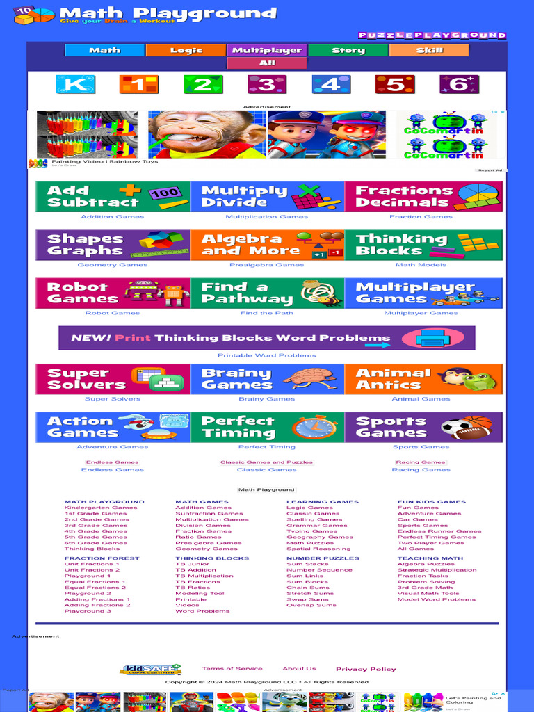 Math Games Math Playground Fun for Kids | PDF | Mathematics | Puzzles