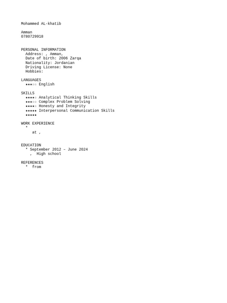 Mohammed AL-khatib - Resume | PDF