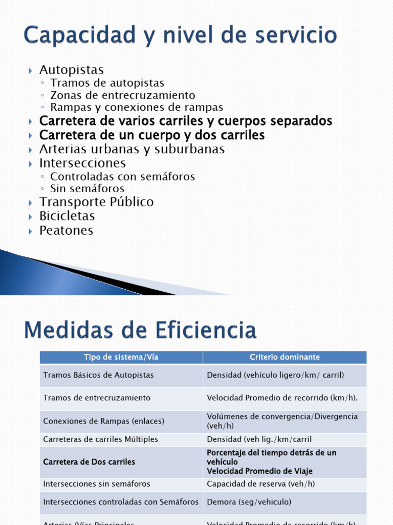 Capacidad y Nivel de Servicio | PDF | Peatonal | La carretera