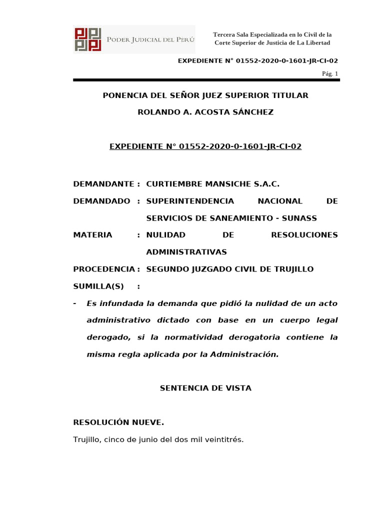 1552-2020 Aca Norma Derogatoria Mismo Sentido Derogada | PDF ...
