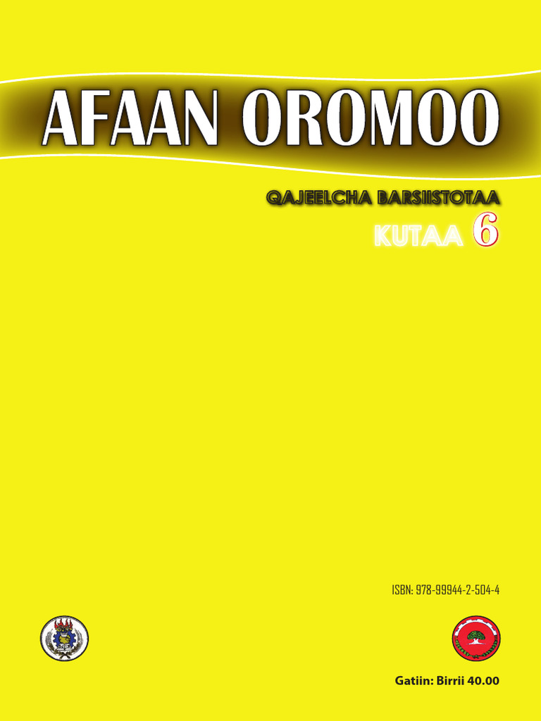 Afaan Oromoo Qajeelcha Barsiistotaa Kutaa 6 9789994425044 - Compress | PDF
