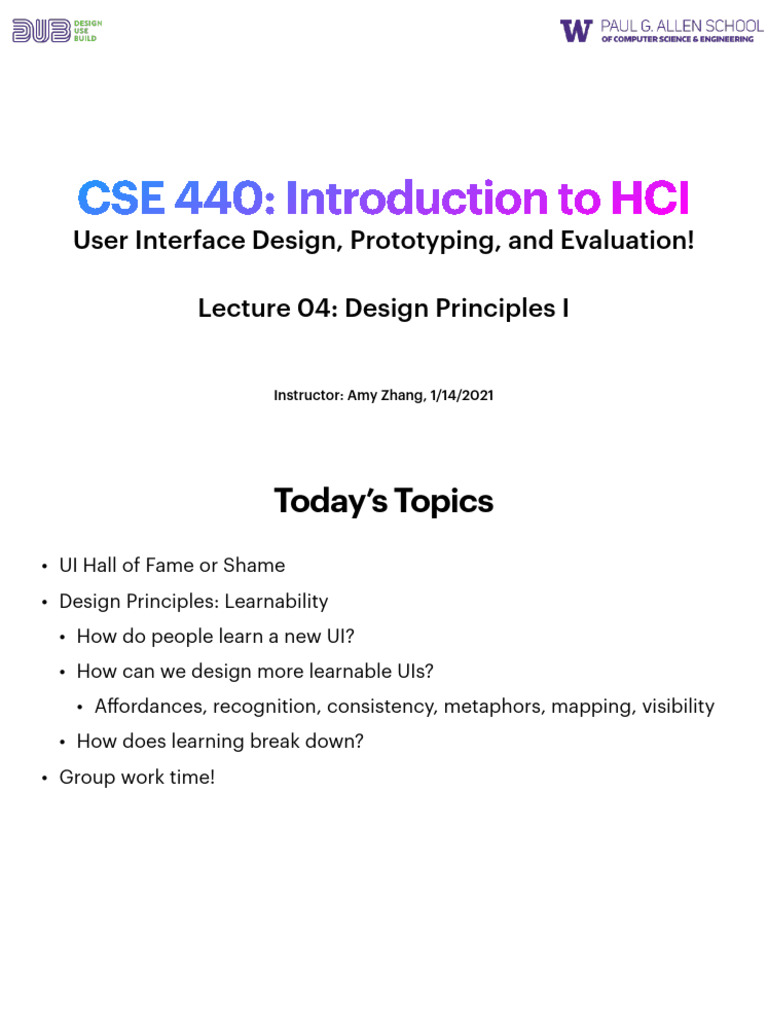 04-Design Principles I | PDF | Graphical User Interfaces | Software