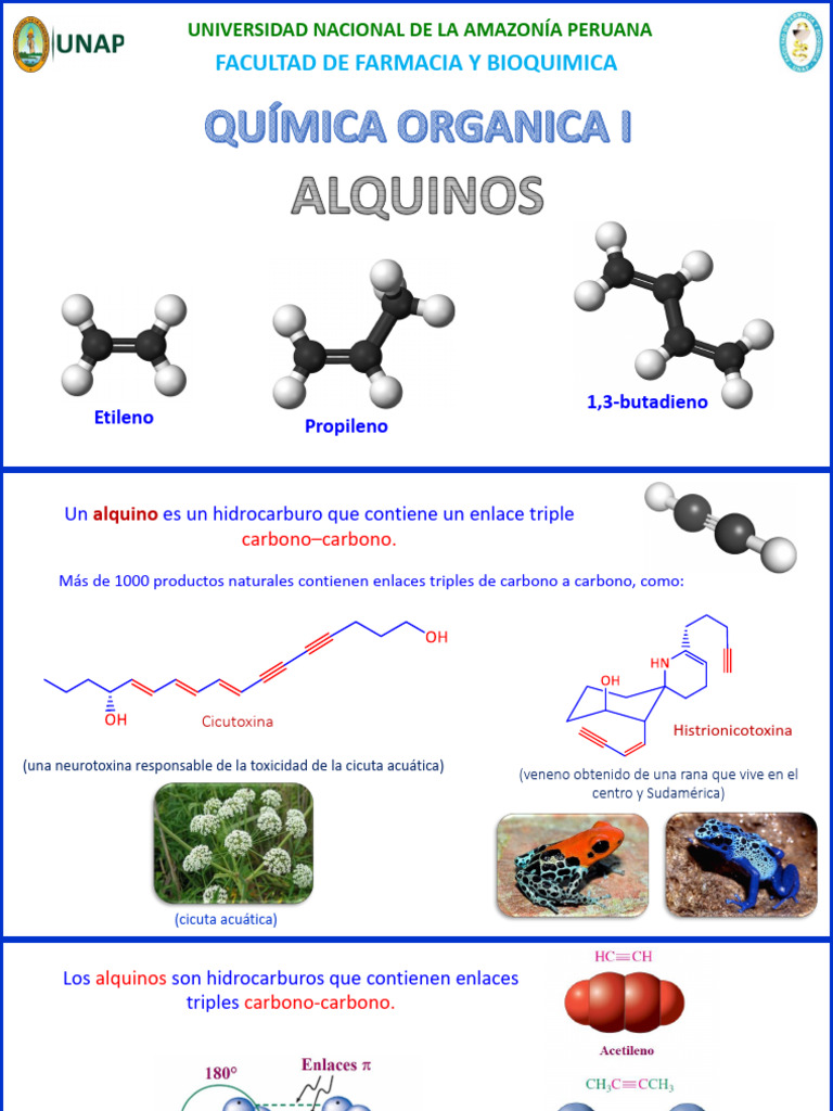 TEMA Alquinos Estrucura y Nomenclatura | PDF | Química Orgánica | Química