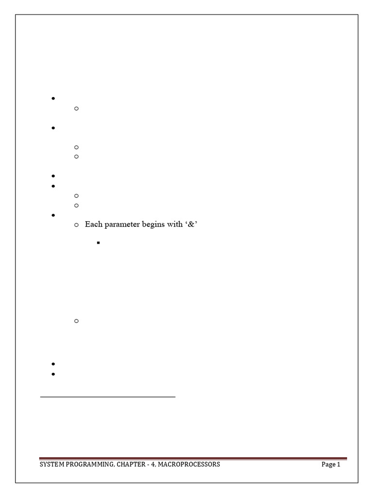 CH4 - MACROPROCESSORS | PDF | Parameter (Computer Programming) | Macro ...