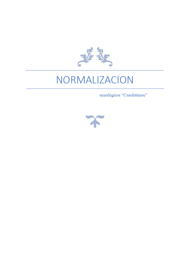 Normalizacion | PDF