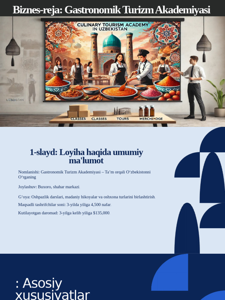 Biznes-Reja Gastronomik Turizm Akademiyasi - Taqdimot | PDF
