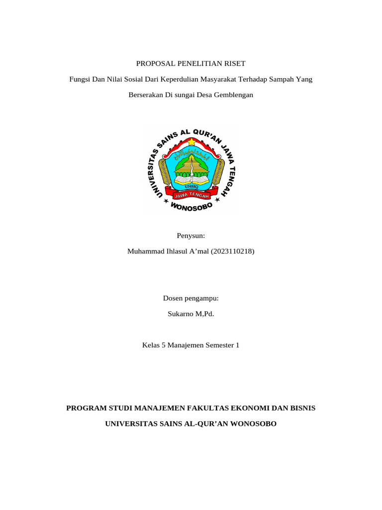 Proposal Akmal | PDF