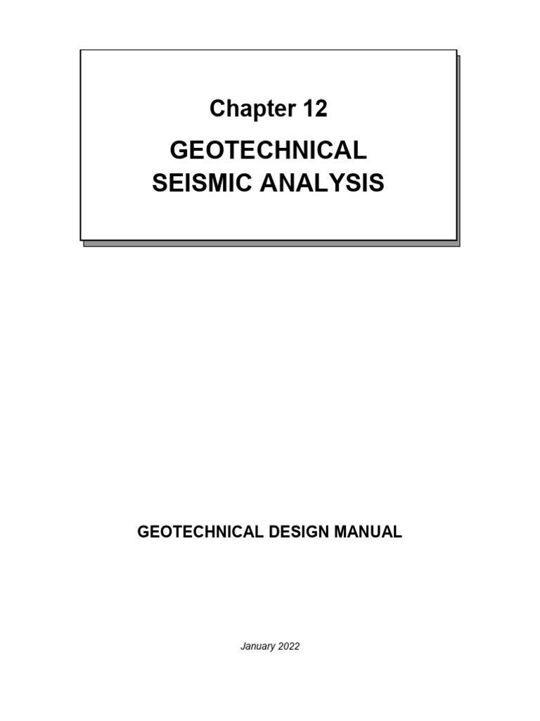 Geotechnical Seismic Analysis Guide | PDF | Geotechnical Engineering ...