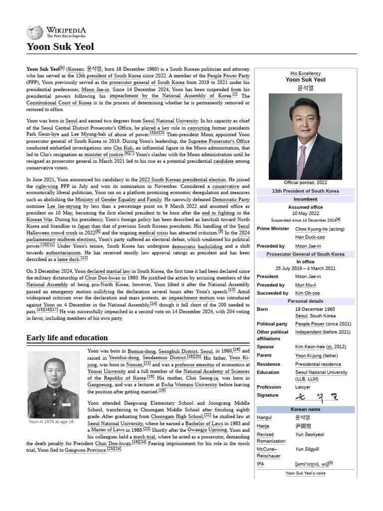 Yoon_Suk_Yeol | PDF | Government