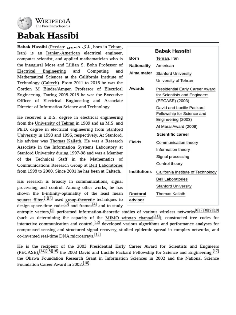 Babak_Hassibi | PDF | Science