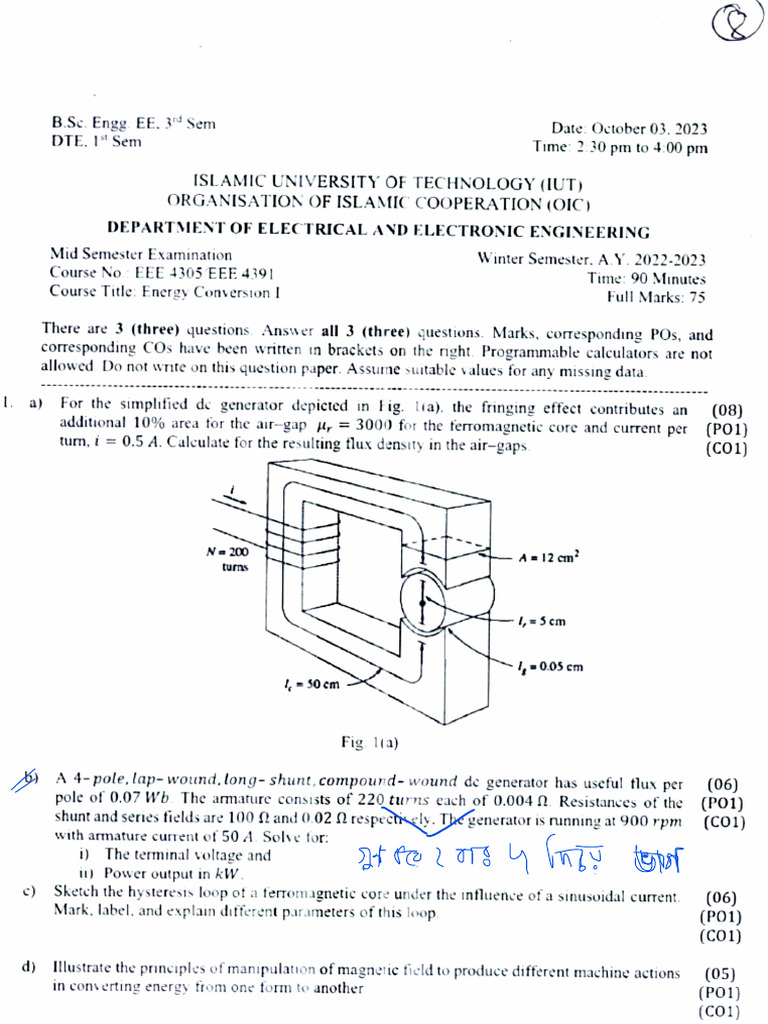 EEE 4305 Mid Questions 1 | PDF