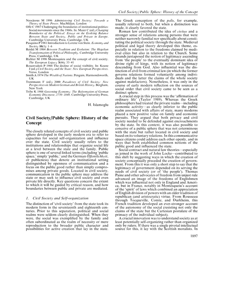 Calhoun Civil Society Public Sphere History of Concept | PDF | Public ...