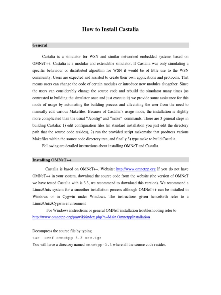 Castalia - Installation | PDF | Eclipse (Software) | Integrated ...