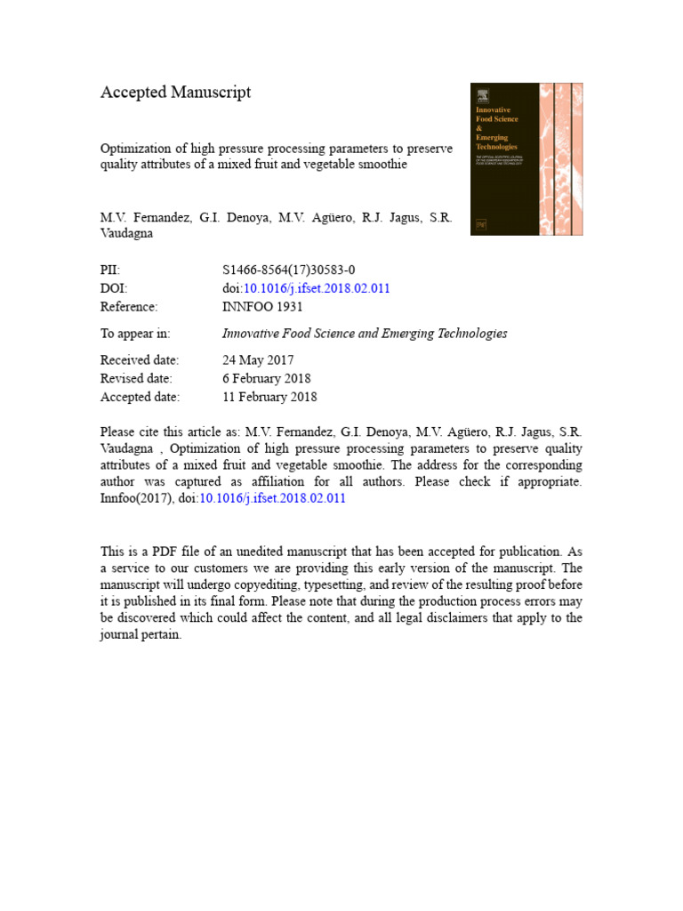 HPP smoothie PPO POD | PDF