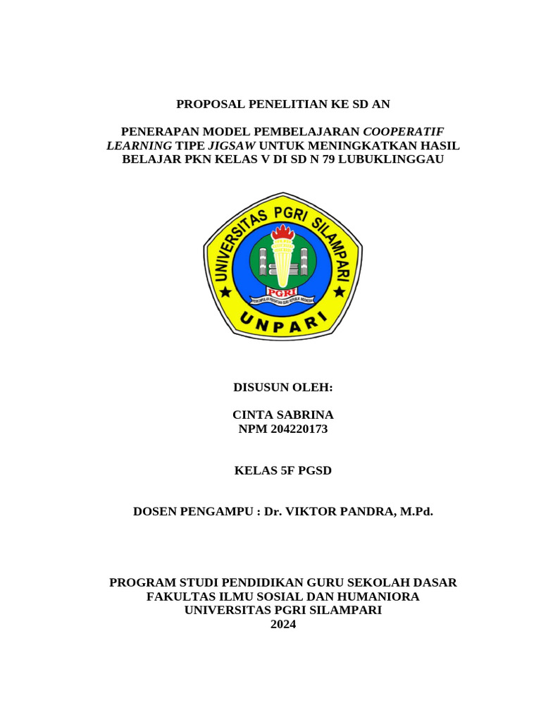 Proposal cinta sabrina FIX | PDF