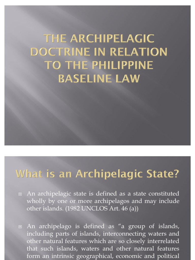 Philippine Baseline Law | Territorial Waters | United Nations ...