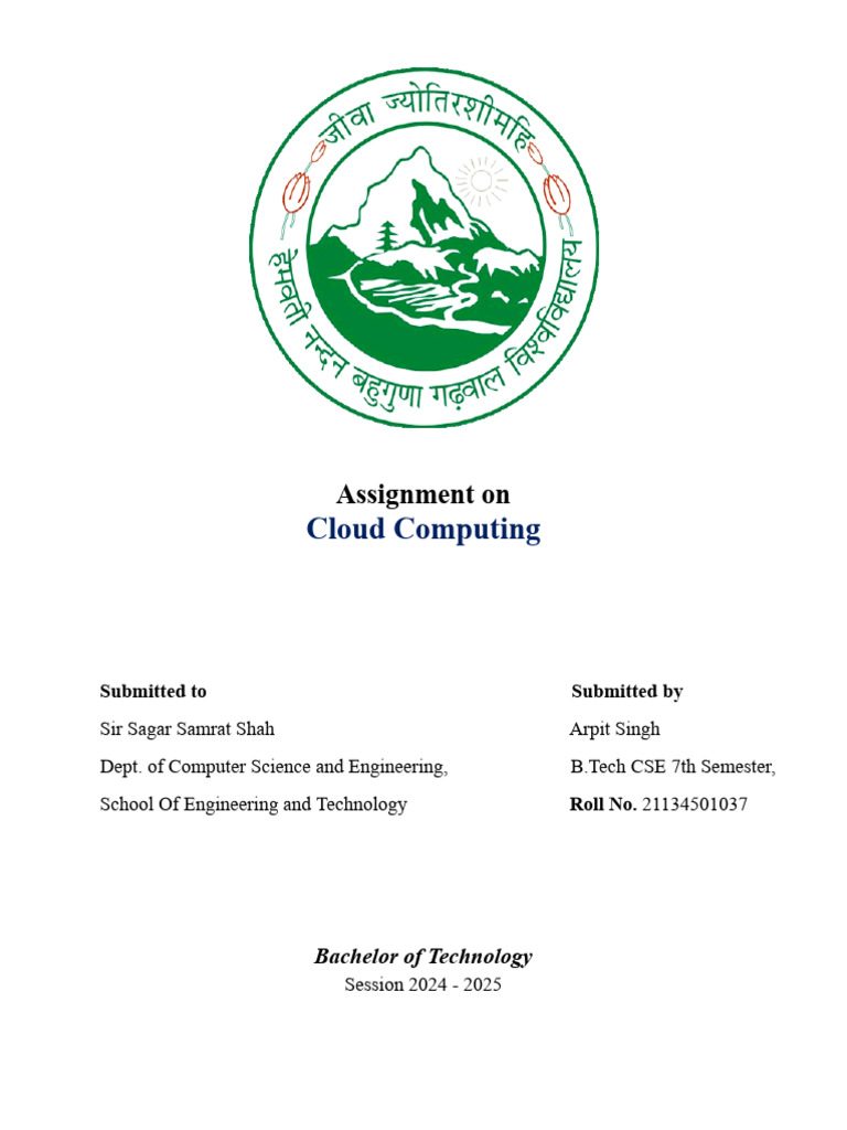 Cloud Computing Assignment | PDF | Cloud Computing | Apache Hadoop