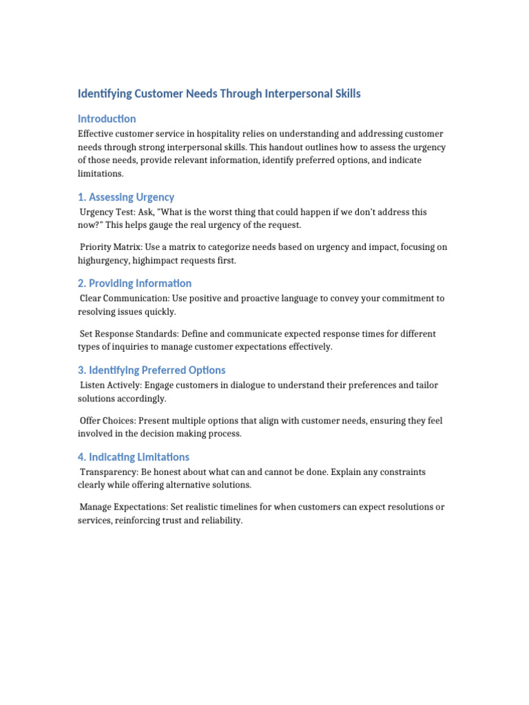 Identifying Customer Needs | PDF