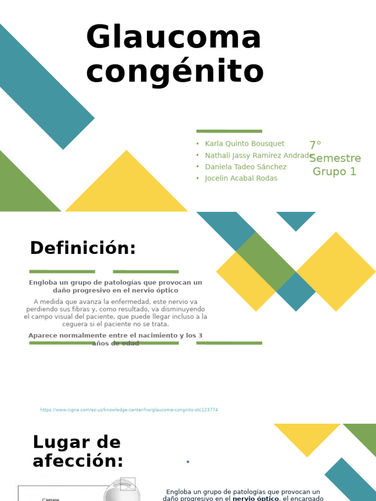 Glaucoma Congénito: Causas y Síntomas | PDF | Glaucoma | Ojo humano