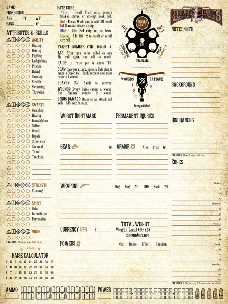 DLR - Character Sheet 4 (Color) | PDF