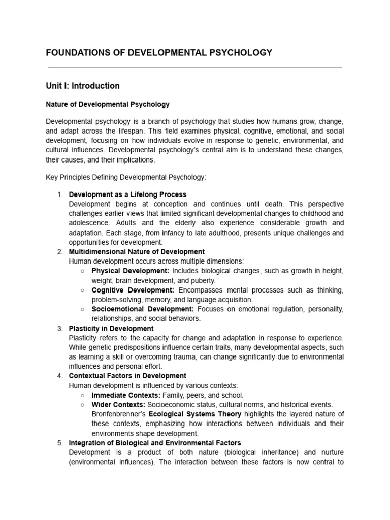 Foundations of Developmental Psychology | PDF | Attachment Theory ...