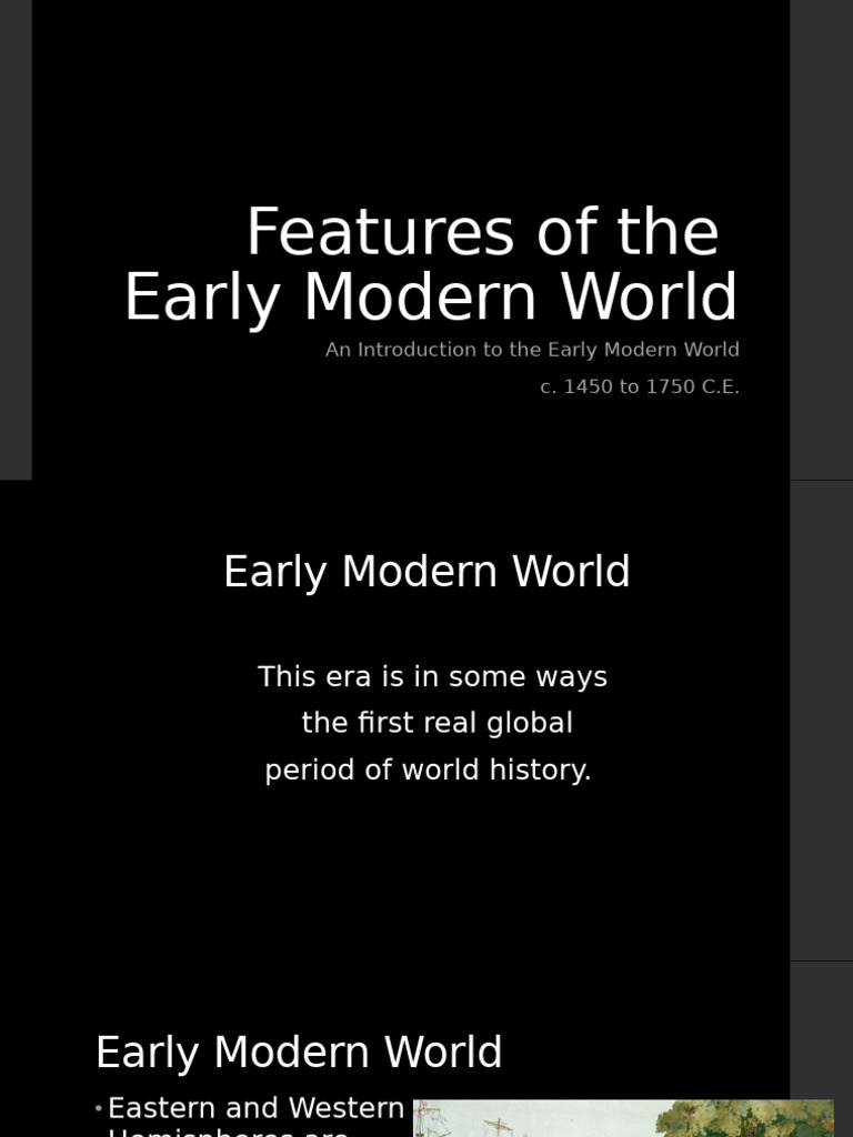 APWH Early Modern Era Intro | PDF