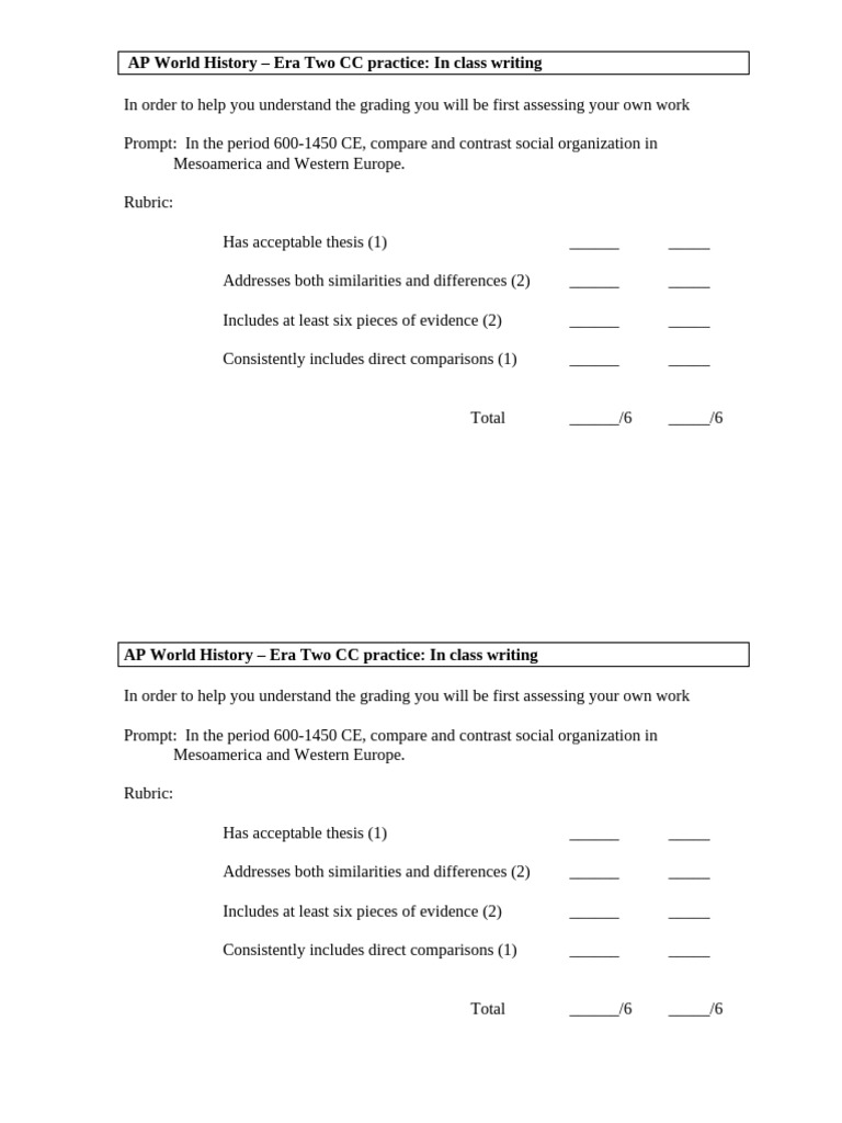 APWH Era Two CC Practice | PDF