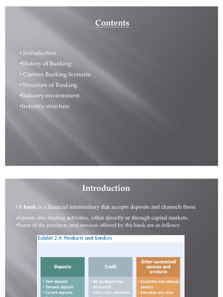 Introduction History of Banking Current Banking Scenario Structure of ...