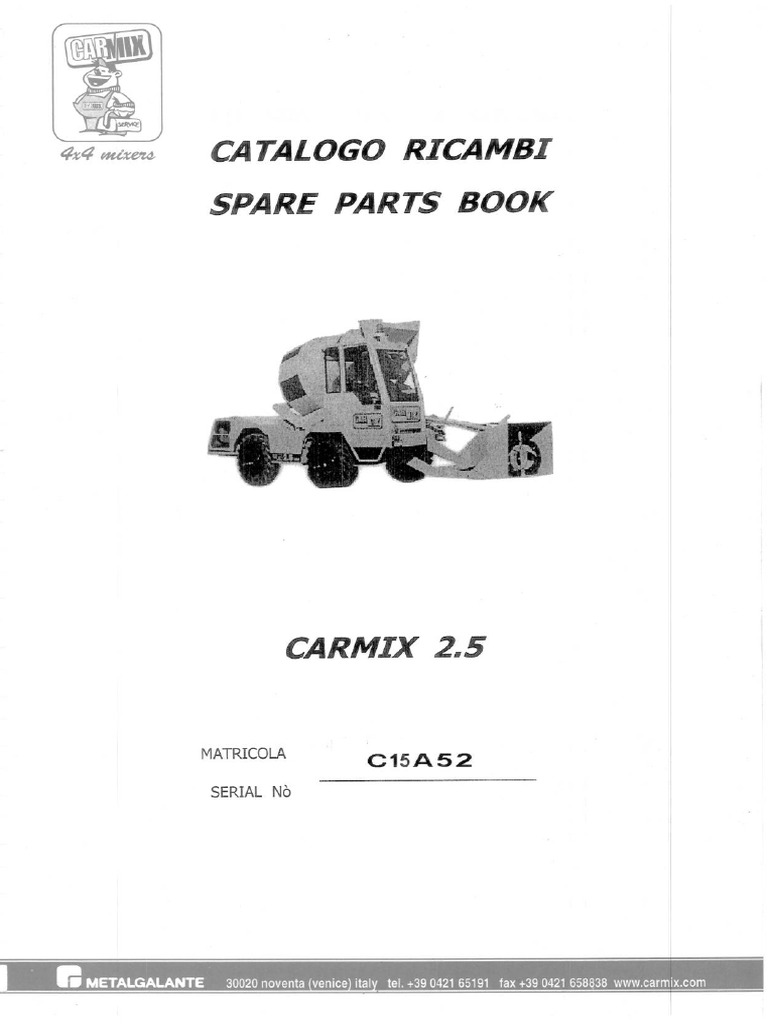 Carmix 2.5 Despiece | PDF